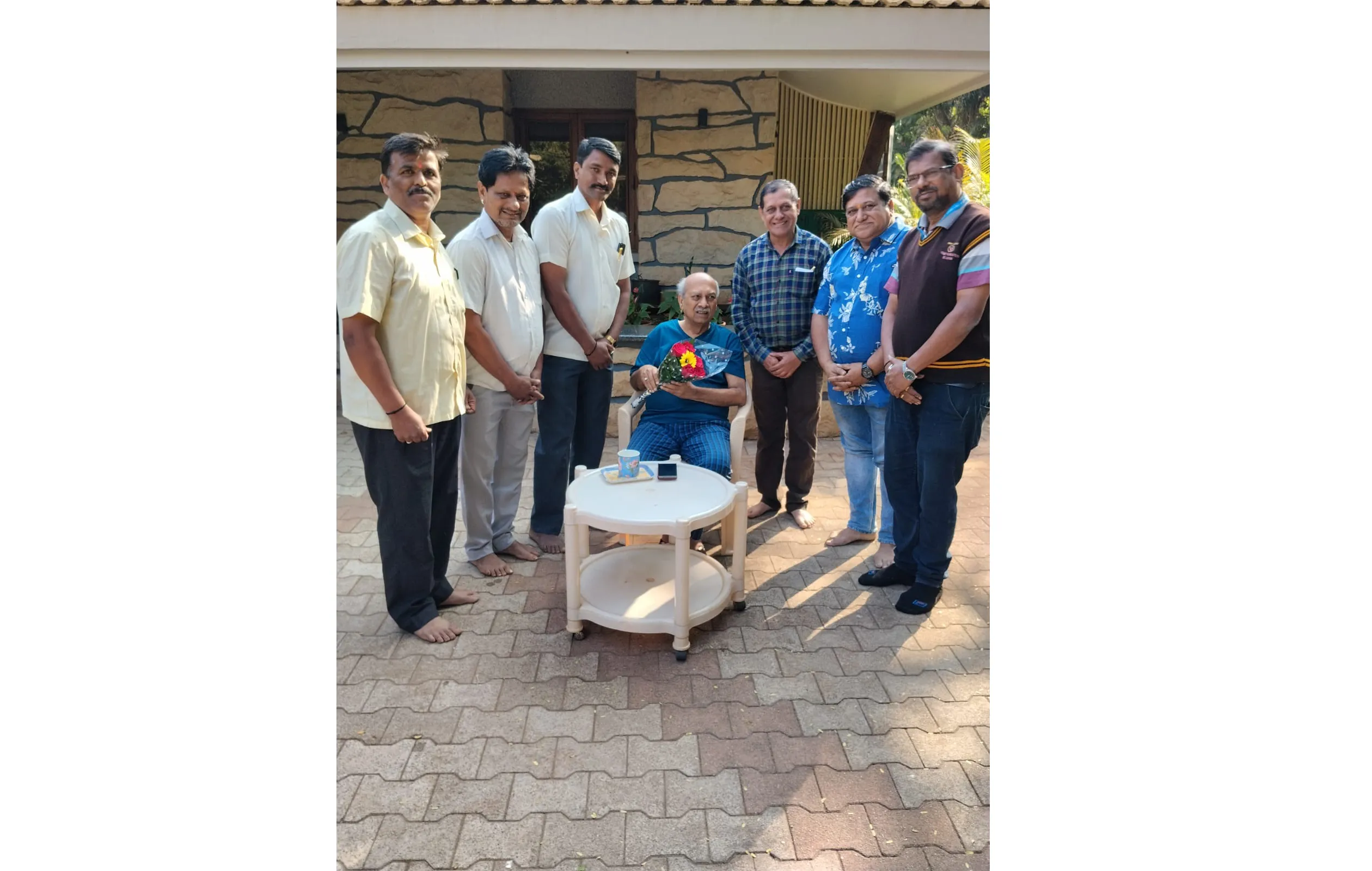 Dr. Prabhakar Kore felicitated by District Newspaper Association