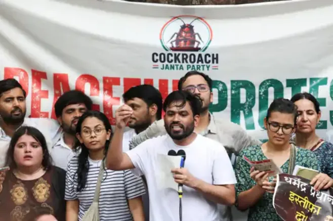 Cockroach Janata Party violent agitation in Delhi